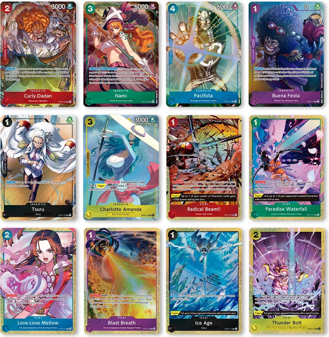 ONE PIECE TCG Best Selection Vol1 - Set contenant 12 cartes