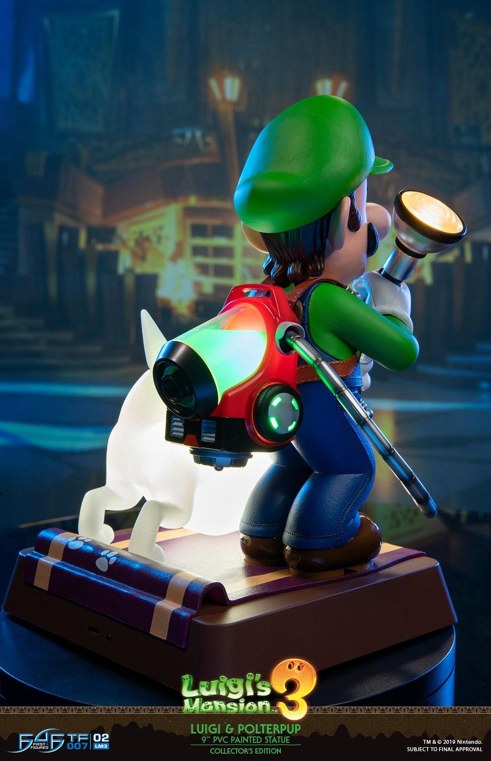 statue luigi & polterpup edition collector luigi's mansion 3