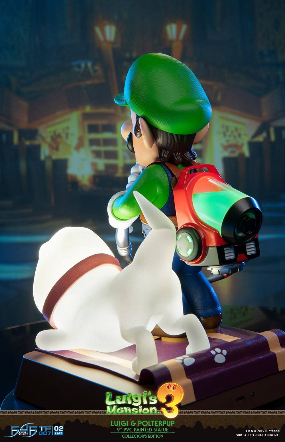 statue luigi & polterpup edition collector luigi's mansion 3